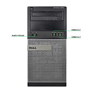 Dell Optiplex 9020 Mini-Tower Desktop, Quad Core i5 4570 3.2Ghz, 16GB DDR3 RAM, 512GB SSD Hard Drive, Windows 10 (Renewed)