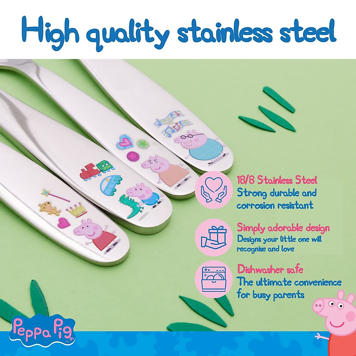 Peppa Pig X bamboo bamboo ® (Peppa 4 Piece Cutlery Set)