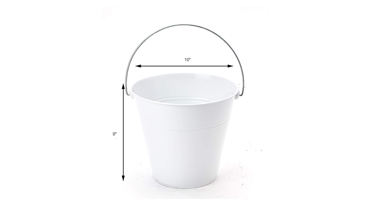 Simply Elegant Extra Large Metal Bucket for All Occasions