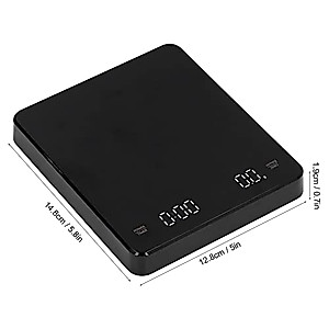 BestAlice Digital Kitchen Scale, 3Kg /0.1g Highly Accurate Digital Food Scale, USB Charging Electronic Coffee Scale LCD Display Switchable G OZ Ml Multifunction Electronic Scale for Home Bar