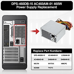 LXun Upgrad HU460AM-01 WC1T4 D460AM-03 460W Power Supply Compatible with Dell XPS 8930 8920 8910 8900 8700 8300 Alien-Ware Aurora R5 Replacs DPS-460DB-15 AC460AM-01 WY7XX L350AM-00 AC460AD-00 PSU