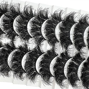 IFSOWDRA Dramatic Mink Lashes Thick Soft 20mm Volume 3D Mink Eye Lashes Pack 25mm Long False Eyelashes Full Strip Lashes That Look Like Extensions