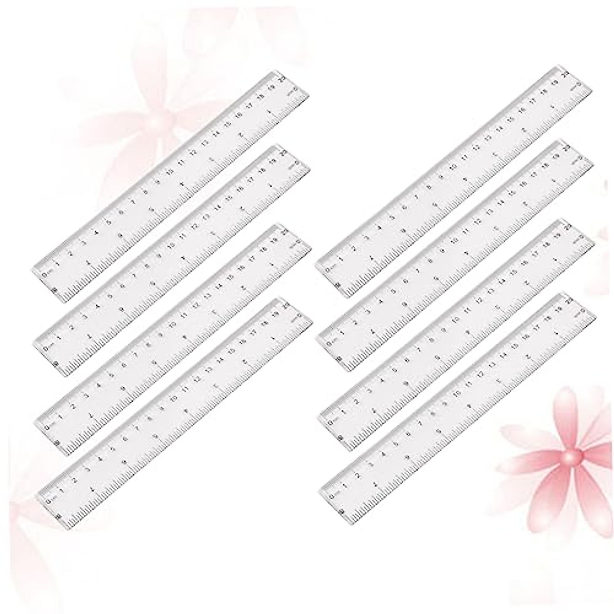 Plastic Measuring Ruler 16pcs graphing Ruler Clear Measuring Tools Stationery Ruler Ruler Tailor Ruler Stationery Precision Ruler Plastic rulers Clear Ruler Centimeter Ruler use
