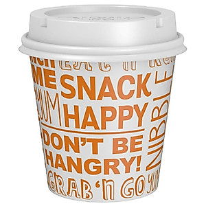 Dixie To Go Snack Cups with Lids, 10 Ounce Travel Size, 24 Count Disposable Paper Cups