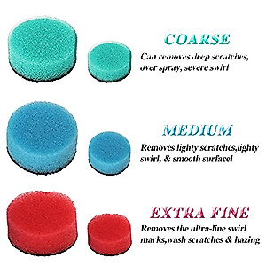 AuInLand Mini Buffing Polishing Pads, 31PCS Mini Detail Polisher Pads Used on Rotary Tools, Mini Polisher Tool for Detailing Polishing Waxing in Tight Area, with One Flexible Shaft Attachment