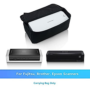 Compact Document Scanner Carrying Case – Travel Bag for Fujitsu ScanSnap ix1300, Plustek, Epson and Brother Scanner use. Dust-Proof, Anti-Static, Dust Cover & Protector.