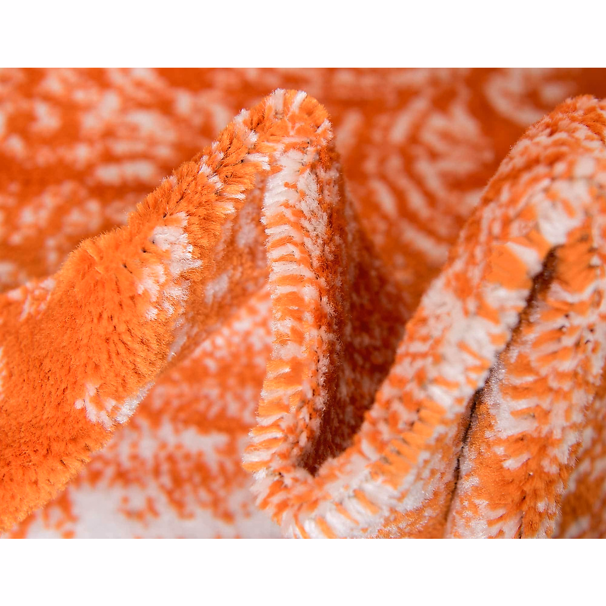 Unique Loom Sofia Collection Area Rug - Grand (7' 10" x 10' Rectangle, Orange/ Ivory)