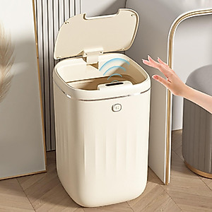 Automatic Trash Can, 20 Liter Touchless Waste Basket Motion Sensor Garbage Bin for Kitchen Bathroom Bedroom, 9.8x12.6x9.8 (Battery Powered)