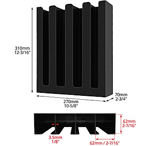 QWORK Acrylic Portion Sauce Cup Lid Organizer, Durable 4 Compartment Storage for 2 oz Cups and Lids, Countertop and Wall Mountable, Ideal for Home and Commercial Use