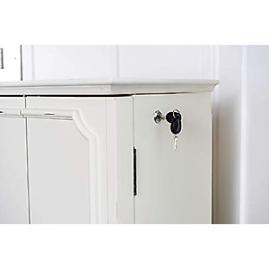 Hives and Honey Carson Jewelry Armoire, White