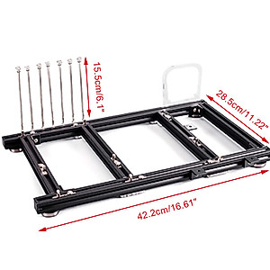 ATX PC Motherboard Case Frame, Aluminum 7 PCI Bit Open Air Case Bare Air Water Cooling Fan Stand Chassic Test Bench Rack GDAE10 Computer Board Overclocking Heat Dissipation Graphics Card Support Black