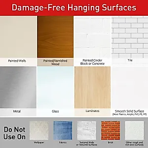 Command Large Brushed Nickel Double Hook, 1 Hook and 1 Command Strip, Damage Free Hanging Wall Hooks with Adhesive Strips, Coat Hooks for Hanging Christmas Decorations, Holds up to 4 lb