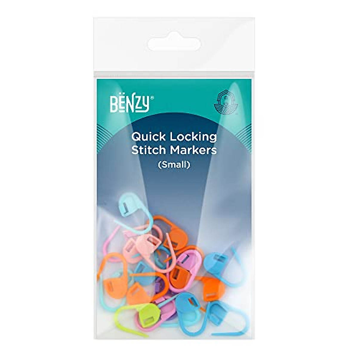 Red Heart Super Saver Yarn (5oz Each Skein) Bundled with Benzy Quick Locking Stitch Markers (20ct) (4 Pack, Favorite Stripe)