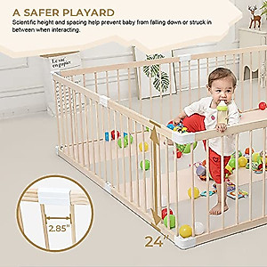 HARPPA Baby Gate Playpen Baby Fence for Babies and Toddlers Baby Play Yards for Play Area (62*47*24 inch)