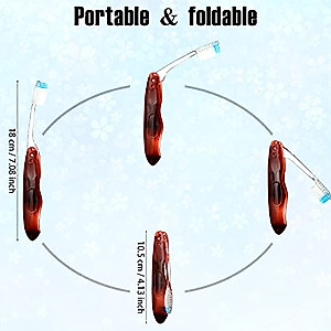 Travel Toothbrushes for Homeless Individually Wrapped Toothbrushes Folding Travel Toothbrush Potable Travel Size Soft Toothbrush for Travel Camping Toothbrush School, Home, Business Trip (6 Pieces)