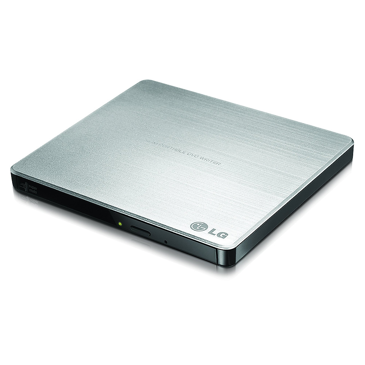 LG Electronics GP60NS50 USB 3.0 Compatible, Super-Multi Ultra Slim Portable DVD+/-RW External Drive for PC Windows, Linux, Mac OS, Surface Pro 3&4, with M-DISC support, Silver