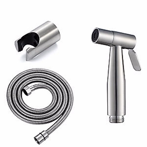 ZLOCYIVHE Bidet Faucet, Dual Function Soft and Jet Stainless Steel Hand Held Sprayer with a Hook Holder, Shattaf Toilet Attachment Handheld Cloth Diaper Spray Set,Spray Gun Set(Spray Gun Set)