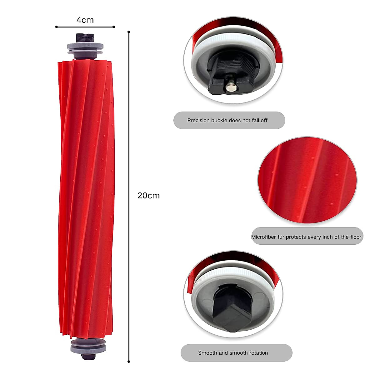 Home Times Accessories Roller Brush Knit Set for Roborock Q7Max+/Q7 Series Vacuum Spare Parts (4 Mop Pads+1 Main Brush+2 Hepa Filters+4 Side Brush) …