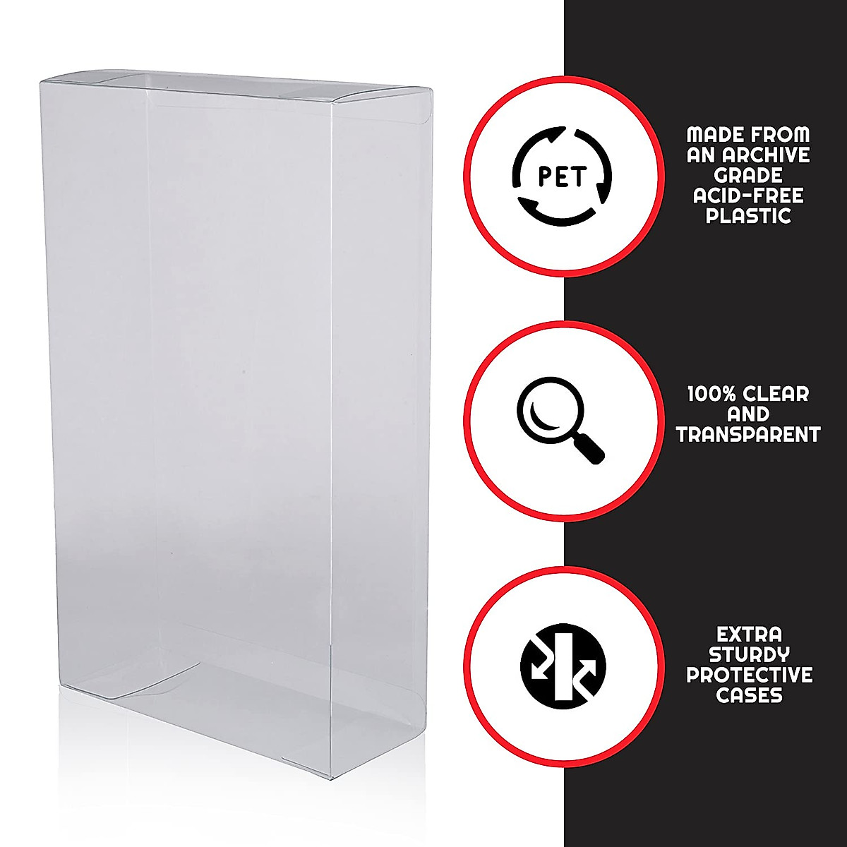 EVORETRO Action Figure Display Box Case Protector for Marvel Legends Series 6 inches Action Figure Toy Boxed -10 Pack - Ultra Clear PET Plastic, Scratch Resistant Protective Cases