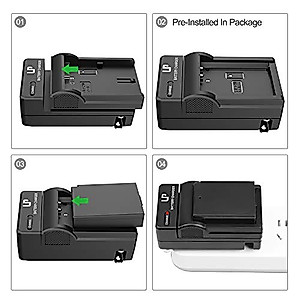 LP-E10 Battery Charger Pack, LP 1-Pack Battery & Charger, Compatible with Canon EOS Rebel T3, T5, T6, T7, T100, 1100D, 1200D, 1300D,1500D,2000D,3000D, 4000D Kiss X50, X70 (Not for T3i T5i T6i T6s T7i)