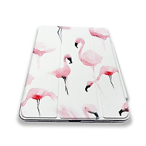 Pink Flamingos case Compatible with All Generations iPad Air Pro Mini 5 6 11 inch 12.9 10.9 10.2 9.7 7.9 Cover Slim Smart Stand auto Wake/Sleep 03 (12.9" Pro 3/4/5 gen)