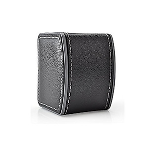 Hunger PU Leather Single Bracelet Bangle Jewelry Watch Gift Box (Black)