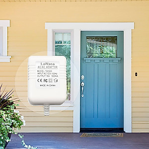 26FT Charging Cable18V500mA Video Doorbell Power Adapter for Video Doorbell, Ring Video Doorbell Pro and Ring Video Doorbell 2, Transformer Compatible with Zmodo Smart Doorbell and Nest Hello Doorbell