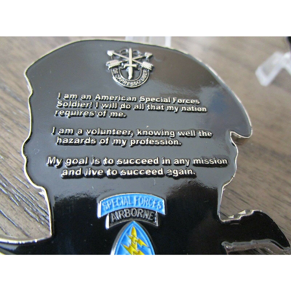 United States Army 7th Special Forces Group Green Berets Creed 7th SFG (A) Reapers Skull Challenge Coin