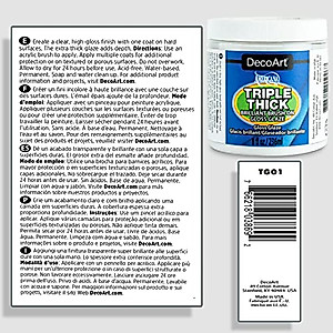 DecoArt Triple Thick Gloss Glaz, 8 fl oz Bottle,White Blue
