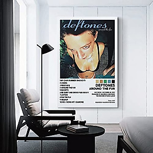 JUBEN Deftones Poster Around The Fur Poster Album Cover Posters for Room Aesthetic Canvas Wall Art Bedroom Decor 12x18inch(30x45cm)