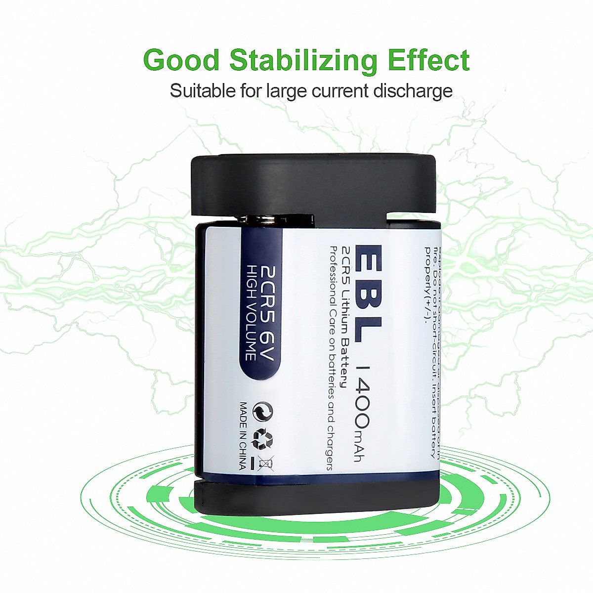 EBL 2CR5 Lithium Batteries, 6 Volt Photo Battery with PTC Protection Replacement for 245 DL245 EL2CR5 Kl2CR5