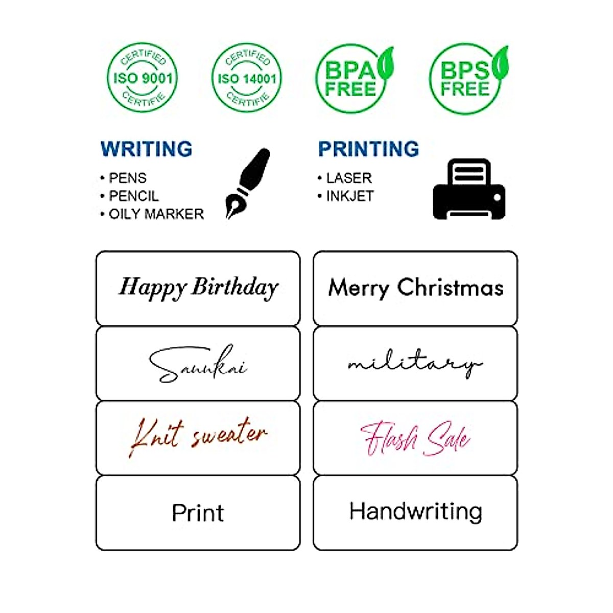 Mailing Address Labels, 1" x 2-5/8" Shipping Address Labels for Inkjet & Laser Printers, 750 Blank POLONO Address Labels Compatible with Avery 5160, 8160 Labels, FBA and SKU Labels, Easy to Peel