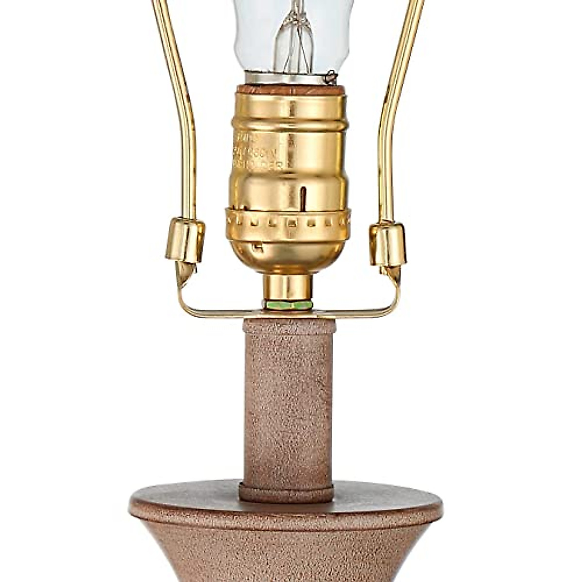 Regency Hill Avery Traditional Touch Table Lamps Set of 2 with USB Charging Port 25" High Faux Wood LED Ivory Linen Knife Pleat Shade for Bedroom Living Room Bedside Nightstand Desk Office