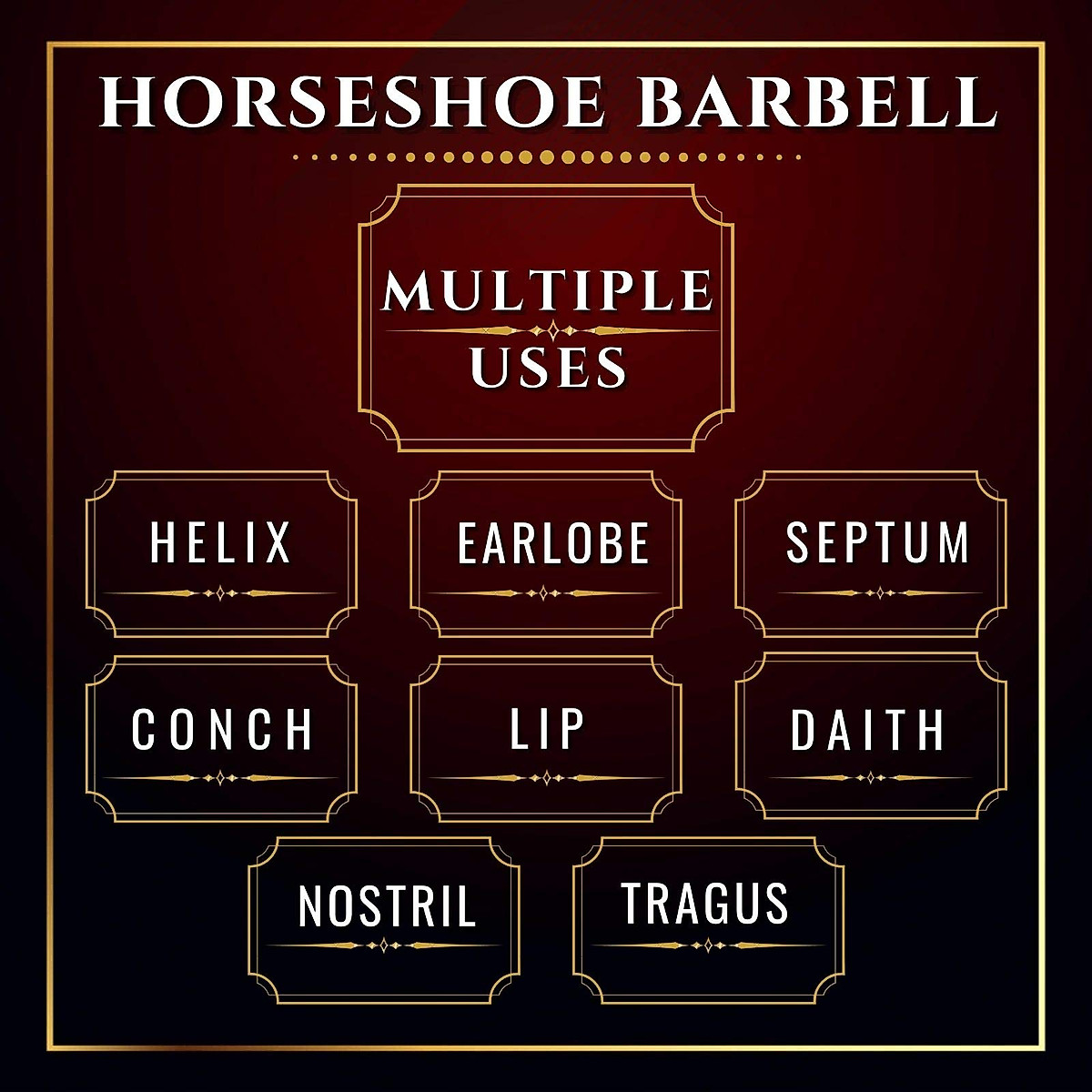 2Pcs Surgical Steel 16 gauge 23/64" 9mm cartilage horseshoe earring Piercing Jewelry Daith Helix Rook Septum 3mm Ball M10937