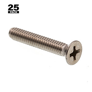 Prime-Line 9000852 Machine Screws, Flat Head, Phillips Drive, #8-32 X 1 In., Grade 18-8 (25 Pack)