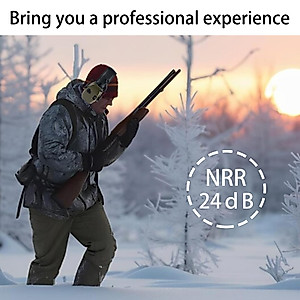 PROTEAR Shooting Hearing Protection Safety Ear Muffs, Electronic Earmuff with Sound Amplification Noise Reduction, Ear Defenders for Shooting Hunting Season