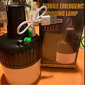 Super Bright Outdoor Tent Lamp 2 Mode Camping Lamps USB Rechargeable Portable Night LED Bulbs Emergency Lamp for Camping Hiking (2)