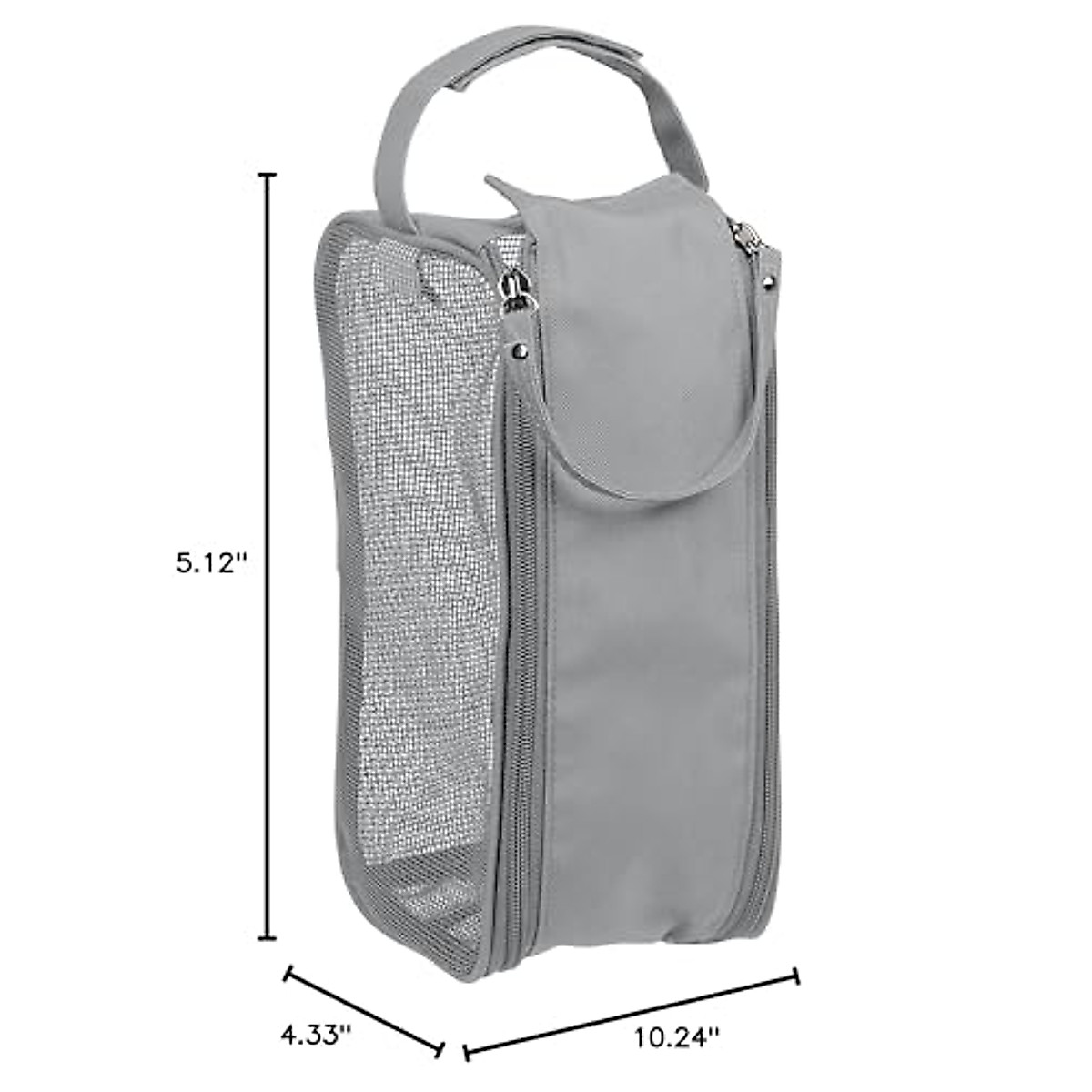 Simplify Hanging Mesh Toiletry Bag | Travel Organizer | Perfect for Dorm | Gym | Back to School | Shampoo | Shower Accessories | Grey