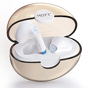 HOTT Bluetooth Earbuds, Wireless Bluetooth Headphones with Type C Charging Case, Touch Control Sweat Resistant Earphones Built-in Microphone, High-Fidelity Stereo Earbuds for Sport