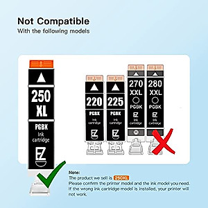 E-Z Ink (TM Compatible Ink Cartridge Replacement for Canon PGI-250XL PGI 250 XL CLI-251XL CLI 251 XL to use with PIXMA MX922 MG5520 (2 Large Black, 2 Cyan, 2 Magenta, 2 Yellow, 2 Small Black) 10 Pack