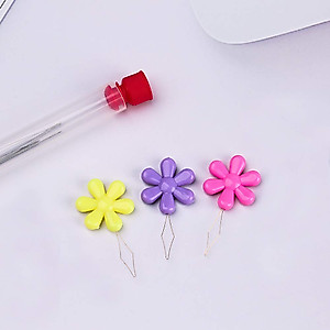 6 Pieces Beading Needles Big Eye Beading Needles Beading Embroidery Stainless Needles with Needle Bottle and 3 Pcs Bead Needle Threader for Jewelry Making (4.01inch)