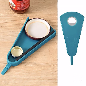 2023 Jar Opener for Weak Hands, 4 in 1 Can Opener, Jar Gripper Tight Lid Opener, Kitchen Gadgets, Easy Jar Opener for the Elderly and Children,2 Packs (2*Blue)