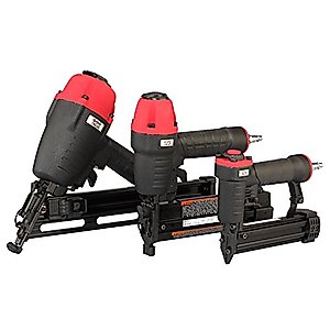 3PLUS HCBFN3SP Pneumatic Angle Finish Nailer & Narrow Crown Stapler & Pinner Combo Kit