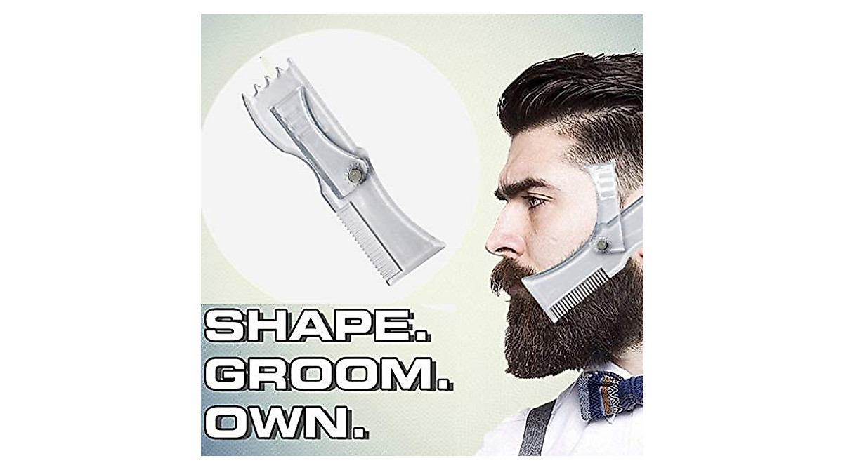 Beard All-In-1 Men Comb & Stencil Kit for Perfect Grooming