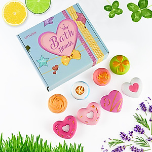 Bath Bombs Gift Set for Women- Mothers Day Gifts,Gifts for Women, Natural Organic Bath Bomb - 8 BathBombs Handmade Moisturize Fizzy Bubble Bath Balls for Birthday Gifts