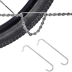ALEOED 2 Pieces Bike Chain Hook Stainless Steel Connecting Repair Tool for Mountain Road Bicycle MTB