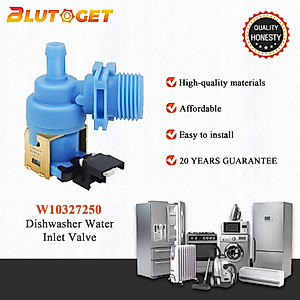 𝙐𝙥𝙜𝙧𝙖𝙙𝙚𝙙 W10327250 W11175771 W10327249 Dishwasher Water Inlet Valve by Blutoget- Fit for Whirlpool KitchenAid Kenmore 665 662 series Dishwasher-W10316814 PS11752927 W10195047-20-Year Warranty