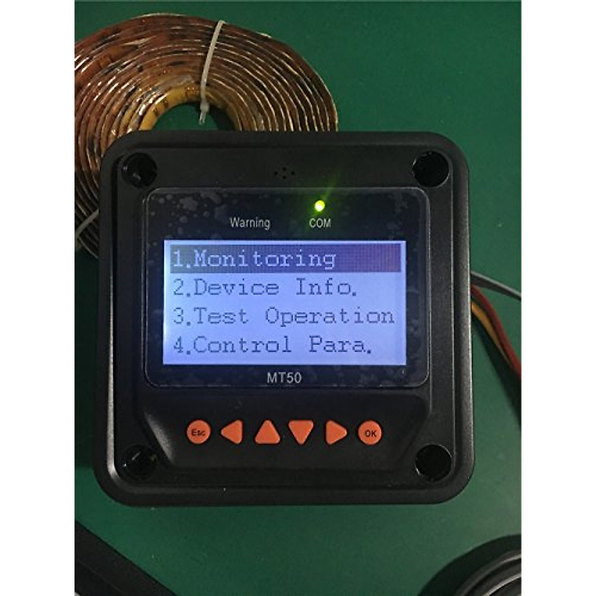 EPEVER Remote Meter MT50 for MPPT Solar Charge Controller LCD Display Monitoring Setting Reading for Tracer-AN, Triron-N, XTRA Series Regulator (MT-50 Remote Meter)