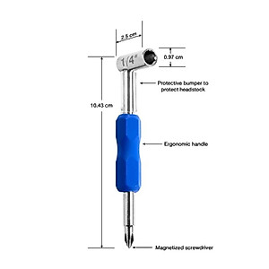 MusicNomad Truss Rod Neck Relief Measure and Adjust Kit Compatible with Taylor Guitars (MN610)