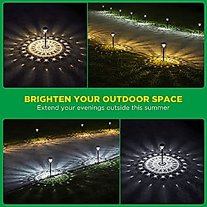 URAGO Super Bright Solar Lights Outdoor Waterproof 10 Pack, Dusk to Dawn Up to 12 Hrs Solar Powered Outdoor Pathway Garden Lights Auto On/Off, LED Landscape Lighting Decorative for Walkway Patio Yard
